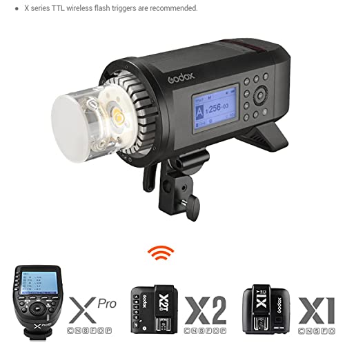 Godox AD600 Pro AD600Pro Godox Flash for Canon Nikon Sony Fujifilm Olympus Panasonic Camera,Built-in Godox 2.4G Wireless X System,600Ws TTL Outdoor Flash with Li-ion Battery HSS 1/8000s Strobe Light