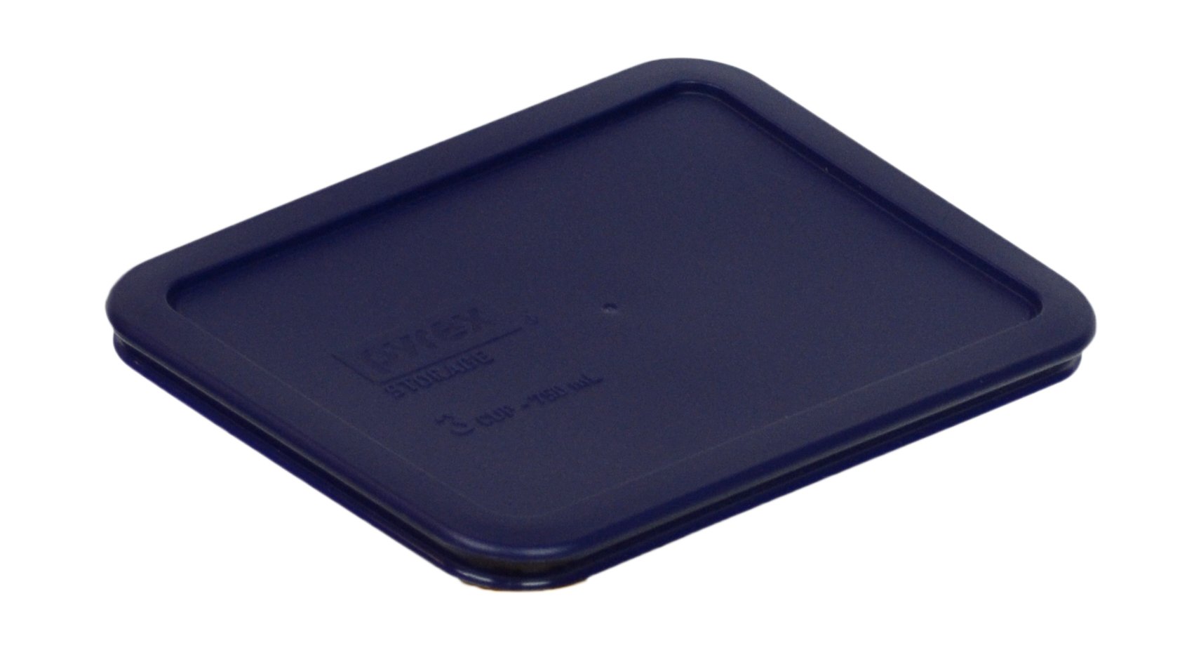 Pyrex Bundle - 3 Items: 7210-PC 3-Cup Blue Plastic Lids