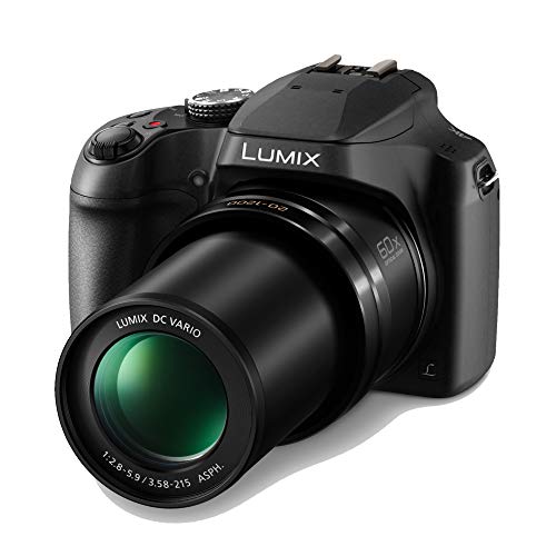 Panasonic DC-FZ80K LUMIX FZ80 18.1MP 4K 60x Long Zoom Digital Camera with Kodak 32GB Card, Holster Bag, and Flexible 12-inch Spider Tripod Bundle (4 Items)