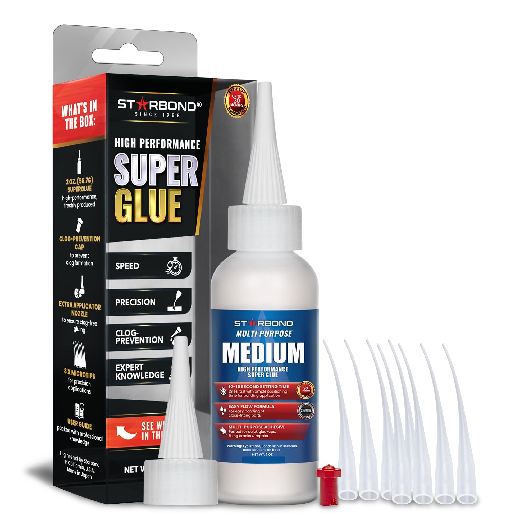 Starbond EM-150 Medium, Instant Premium CA (Cyanoacrylate Adhesive) - Super Glue (for Woodturning, Pen Turning, Hobby, Lapidary, Acrylic Nails) (2 Ounce)