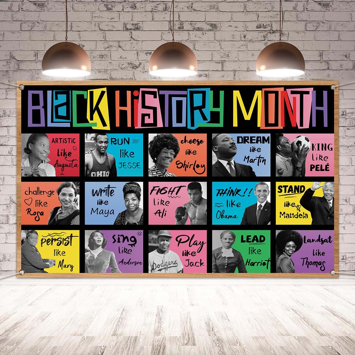 Black History Month Backdrop Black History Month Banner Black History Month Poster Pan African American Decoration and Supplies for Home