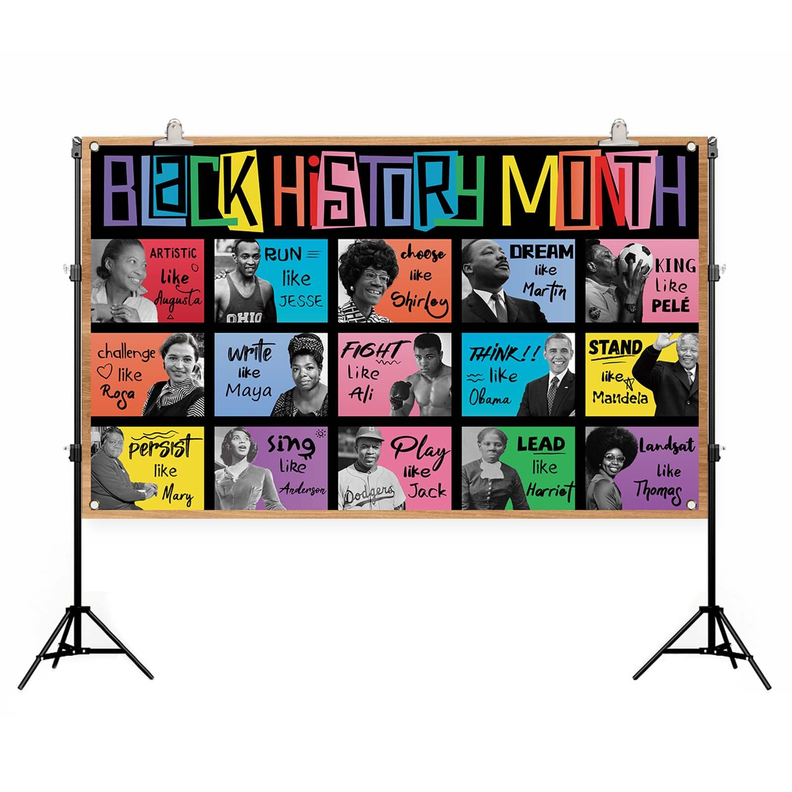 Black History Month Backdrop Black History Month Banner Black History Month Poster Pan African American Decoration and Supplies for Home