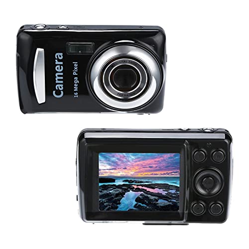 16MP Digital Camera Long Focus Camera HD 2.4 Inch LCD Screen Digital Zoom Anti-Shake Face Detection Digital Camera Small Camera for Teens Students Boys Girls Adults