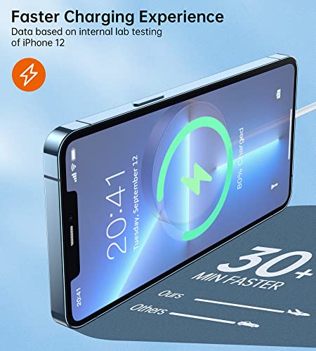 Magnetic Wireless Charger, Fast Charging Pad 15W Max with PD 20W USB C Charger Adapter, Compatible with-Mag-Safe Wireless Charger for iPhone 14/13/13 Mini/13Pro/13Pro max/iPhone 12/12 Mini/12Pro max