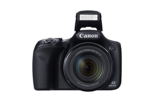 Canon PowerShot SX530 HS 16.0 MP CMOS Digital Camera with 50x Optical is Zoom (24-1200mm), Built-in WiFi, 3-Inch LCD and 1080P Full HD Video (Black) (Renewed)