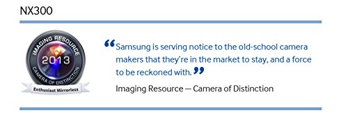 Samsung NX EV-NX300ZBSTUS Wireless SMART Digital Camera 20.3MP Compact System Camera with 3.3-Inch AMOLED- with 18-55mm OIS Lens (Black)