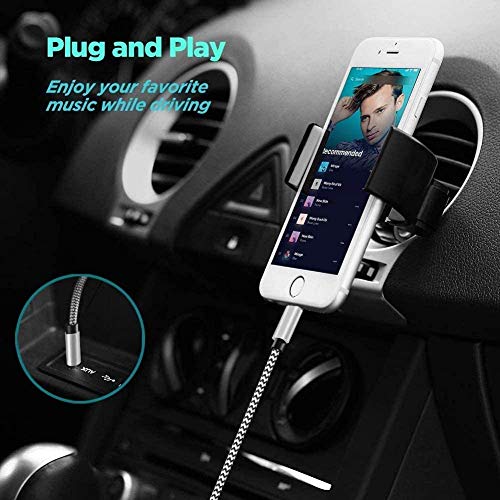 [Apple MFi Certified] Lightning to 3.5mm AUX Audio Nylon Braided Cable, iPhone AUX Cord for Car Stereo for iPhone13/12/ 11/11 Pro/XS/XR/X 8 7 6/iPad/iPod to Car/Home Stereo, Speaker, Headphone