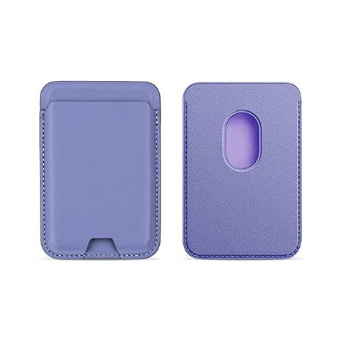 Open Slot Strong Magnetic Card Holder with MagSafe Wallet for Apple iPhone 14 Pro Max/14 Plus/14 Pro/14/13 Pro Max/13 Pro/13/13 Mini/12 Max/12/12 Pro/12 Mini, (Wisteria)