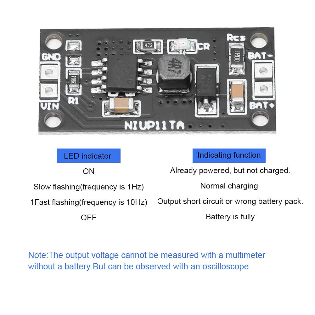 2Pcs Battery Charger Board Battery Module PCB Balance Board Module for Digital Cameras and Charging (NIUP11TA_ 1-Cell())
