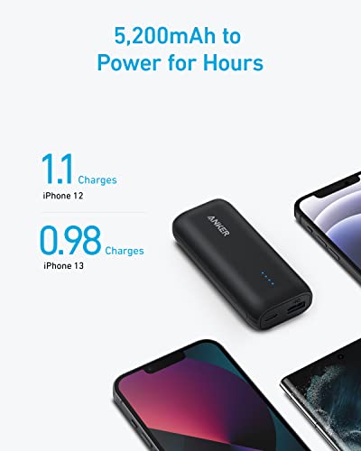 Anker 321 Power Bank (PowerCore 5K), 5,200mAh Portable Charger, Compatible with iPhone 13 and 12 Series, Samsung, Google Pixel, LG, and More
