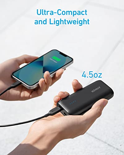 Anker 321 Power Bank (PowerCore 5K), 5,200mAh Portable Charger, Compatible with iPhone 13 and 12 Series, Samsung, Google Pixel, LG, and More