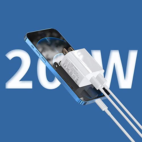 20W USB C Wall Charger Block, 2-Pack Fast Charging Block, Dual Port PD Power Delivery Type C Charger Adapter Plug Compatible with iPhone 14 Pro Max/13/12/11/Mini/SE X XS,Galaxy and More
