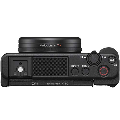 Sony ZV-1 Compact Digital Vlogging 4K HDR Video Camera for Content Creators & Vloggers DCZV1/B Bundle with Deco Gear Case + Software Kit + 64GB Card + Compact Tripod/Handheld Grip and Accessories