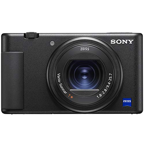 Sony ZV-1 Compact Digital Vlogging 4K HDR Video Camera for Content Creators & Vloggers DCZV1/B Bundle with Deco Gear Case + Software Kit + 64GB Card + Compact Tripod/Handheld Grip and Accessories