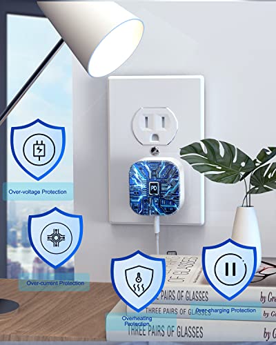 USB C Charger 2 Pack, 20W USB C Fast Charger Block for Apple iPad Pro/Air/Mini & MacBook, for Samsung Galaxy S23/S22/S21/S20/Note 20/Z Fold/Flip 4, Flat USB Wall Charger with 5ft USB C to USB C Cable