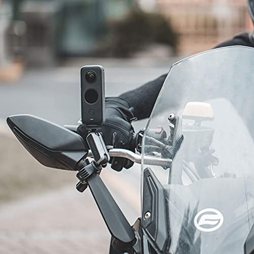 Bike Motorcycle Handlebar Mount with 1/4"-20 Thread Adapter, 0.87 to 1.38 inches or 0.27-0.63 inches, for Gopro 11/10/9/8/7/6/5/4, DJI OSMO Action 3, 2, Pocket 2, Insta360 ONE RS, R, ONE X3, X2
