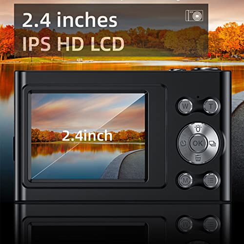 Digital Camera for Kids, 4K Vlogging Camera Compact Pocket Camera with 16X Zoom 16GB SD Card, Full HD 1080P Portable Small Camera,Point and Shoot Camera for Seniors Students Kids Beginner