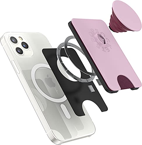 PopSockets: Phone Wallet with Expanding Grip, Phone Card Holder, Wireless Charging Compatible, Wallet for MagSafe - Blush Pink