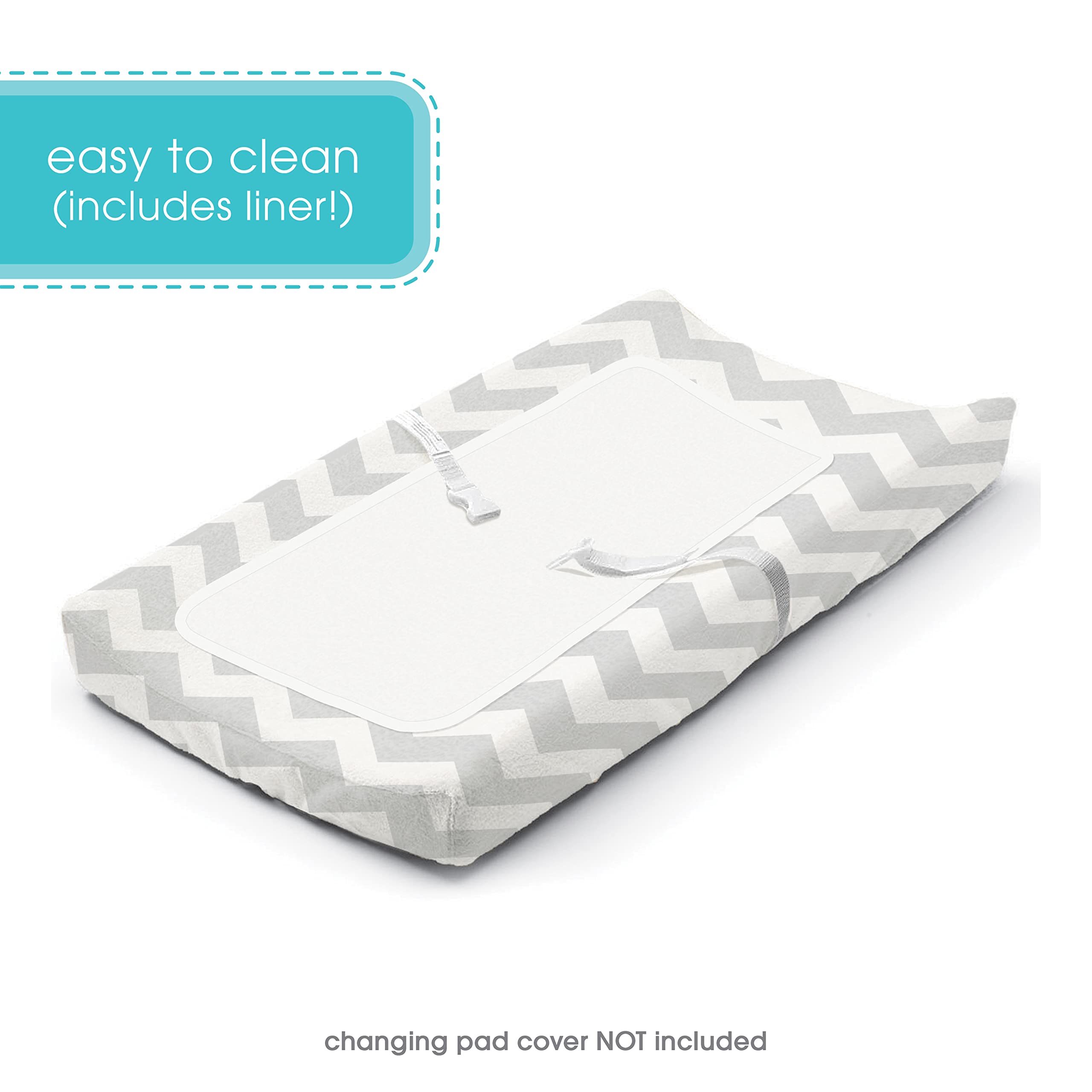 Summer Contoured Changing Pad β Includes Waterproof Changing Liner and Safety Fastening Strap with Quick-Release Buckle