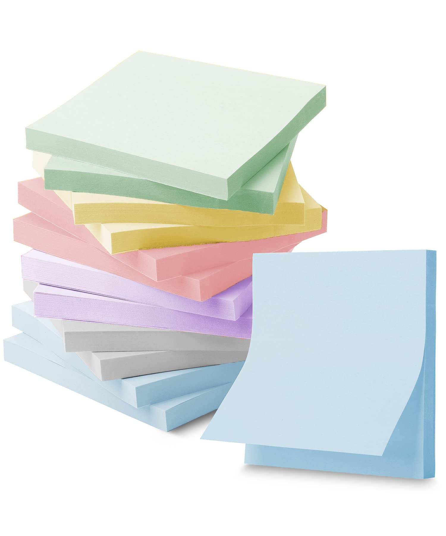 Mr. Pen- Sticky Notes, 3”x3”, 12 Pads, Morandi Colors Sticky Notes, Sticky Note, Self-Stick Note Pads, Sticky Pads Sticky Notes Aesthetic, Colorful Sticky Notes, Sticky Notes Bulk, Bulk Sticky Notes