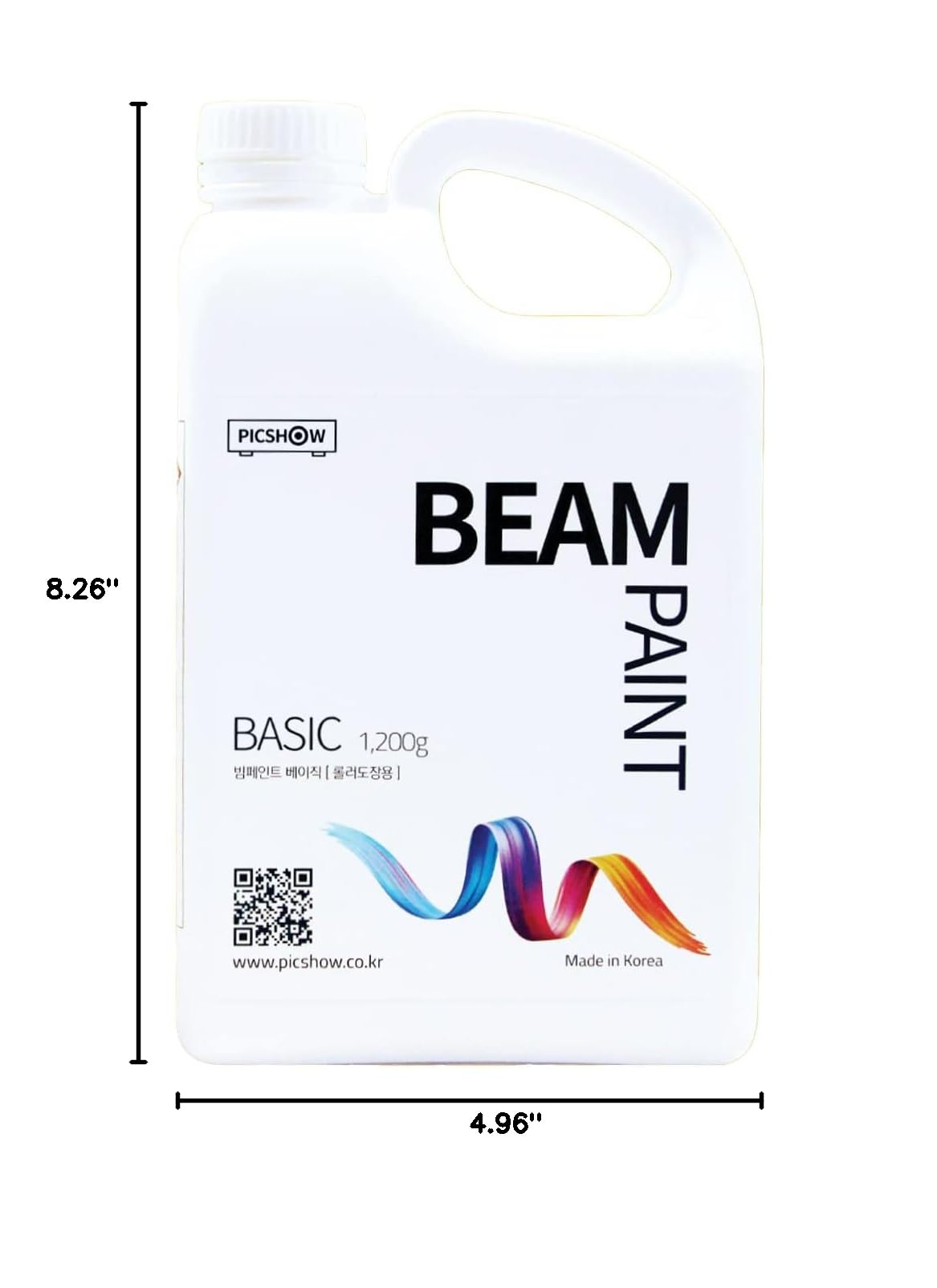 PICSHOW Beam Projector Screen Paint Basic - High Definition, 1200gram, Light Gray