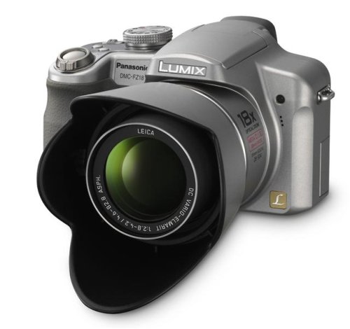 Panasonic Lumix DMC-FZ18S 8.1MP Digital Camera with 18x Wide Angle MEGA Optical Image Stabilized Zoom (Silver)