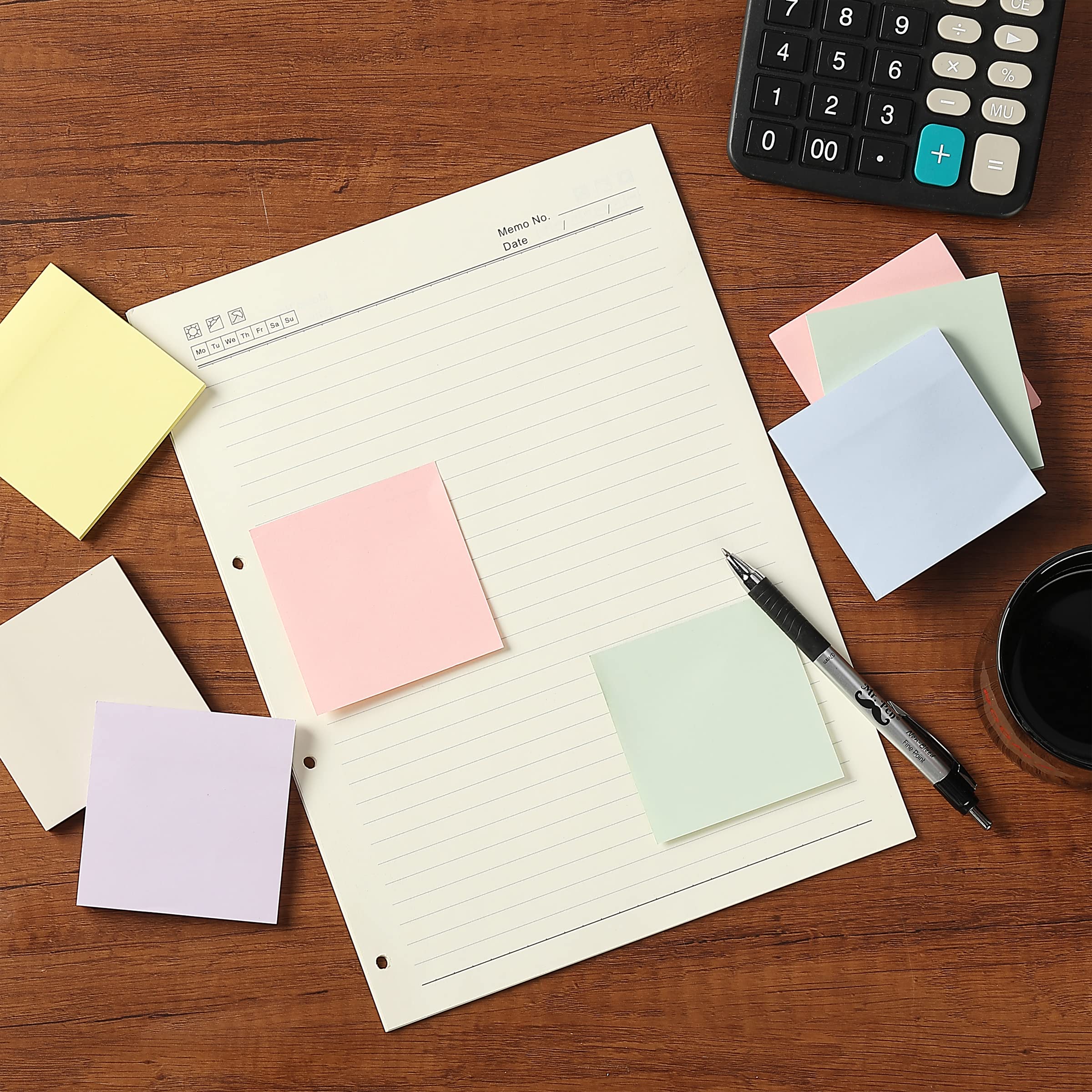 Mr. Pen- Sticky Notes, 3”x3”, 12 Pads, Morandi Colors Sticky Notes, Sticky Note, Self-Stick Note Pads, Sticky Pads Sticky Notes Aesthetic, Colorful Sticky Notes, Sticky Notes Bulk, Bulk Sticky Notes
