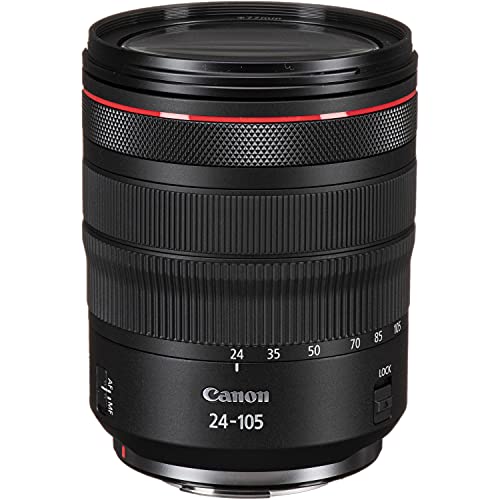 Camera Bundle for Canon EOS R with RF 24-105mm f/4 is USM Lens Mirrorless Digital Camera with V30 Shotgun Microphone, LED Light, 2X Extra Battery and Accessories (50" Tripod, 128Gb Memory and More)