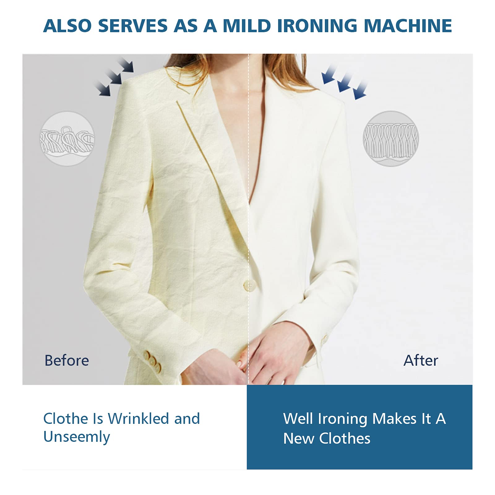 COSTWAY Portable Clothes Dryer, 1050W Multifunctional Clothes Drying & Ironing Machine, with Timer & Hot/Cold Wind, Automatic Garment Dryer & Iron Rack for Shirts/Sweaters/Coats/Jeans