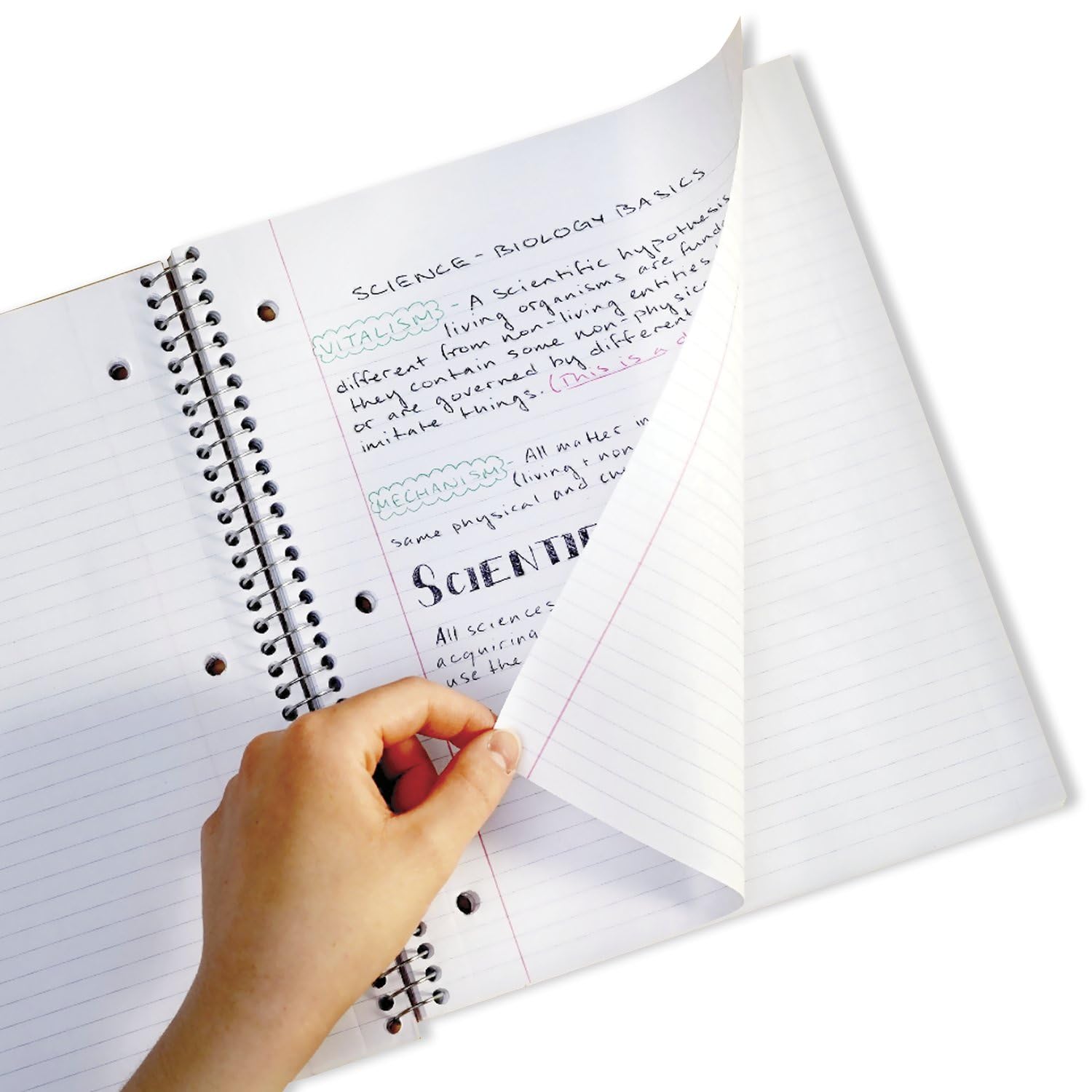 Five Star Spiral Notebook, 5-Subject, Wide Ruled Paper, 200 Sheets, 10-1/2" x 8", Color Will Vary (05206)