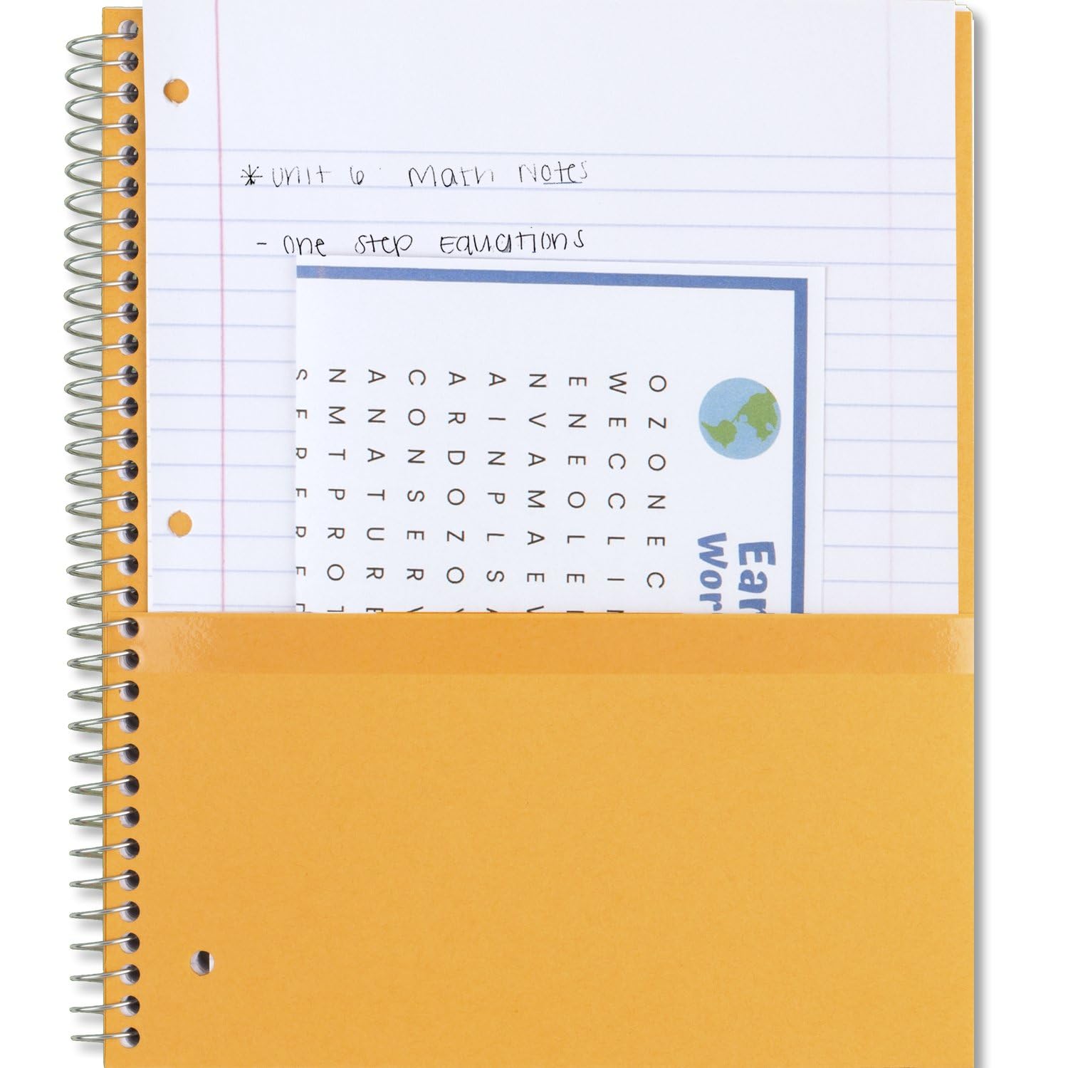 Five Star Spiral Notebook, 5-Subject, Wide Ruled Paper, 200 Sheets, 10-1/2" x 8", Color Will Vary (05206)