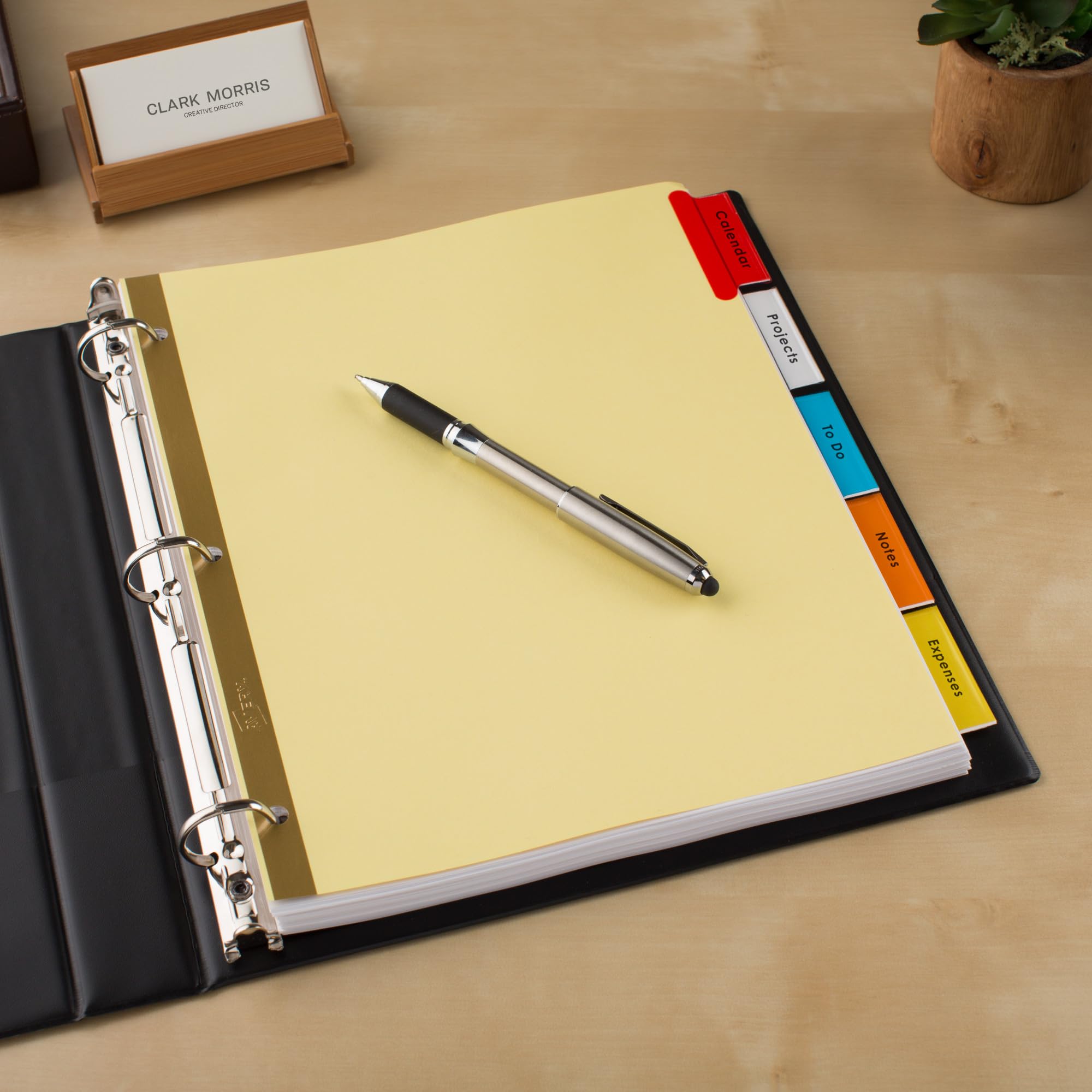 Avery 11109 5-Tab Binder Dividers, Insertable Multicolor Big Tabs, 6 Sets