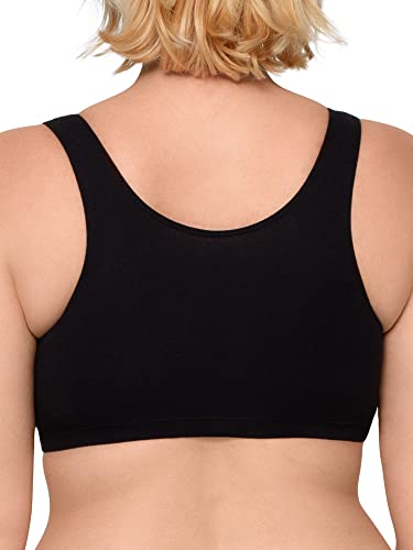 Fruit of the Loom Womens Built Up Tank Style Sports Bra, White/Sand/Black, 38 US