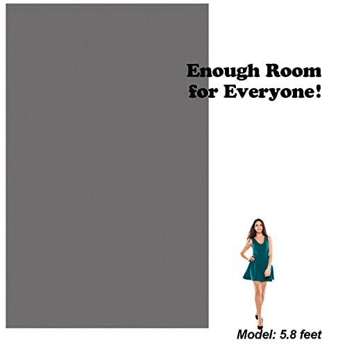 Julius Studio 10 x 16 ft. / 120 x 192 inch Large Gray Backdrop Background Screen, High Density 150 GSM Premium Material for Professional Photo Video Studio, Pure Grey Muslin, JSAG486