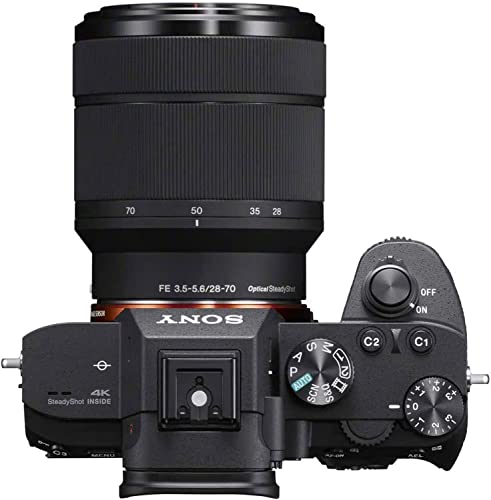Camera Bundle for Sony a7 III Full-Frame Mirrorless Camera with FE 28-70mm f/3.5-5.6 OSS Lens and Accessories (128GB, Flash, Photo/Video Editing Software and More)