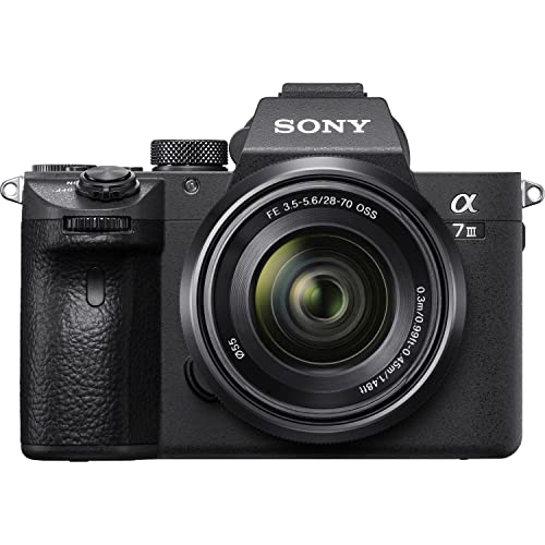 Camera Bundle for Sony a7 III Full-Frame Mirrorless Camera with FE 28-70mm f/3.5-5.6 OSS Lens and Accessories (128GB, Flash, Photo/Video Editing Software and More)