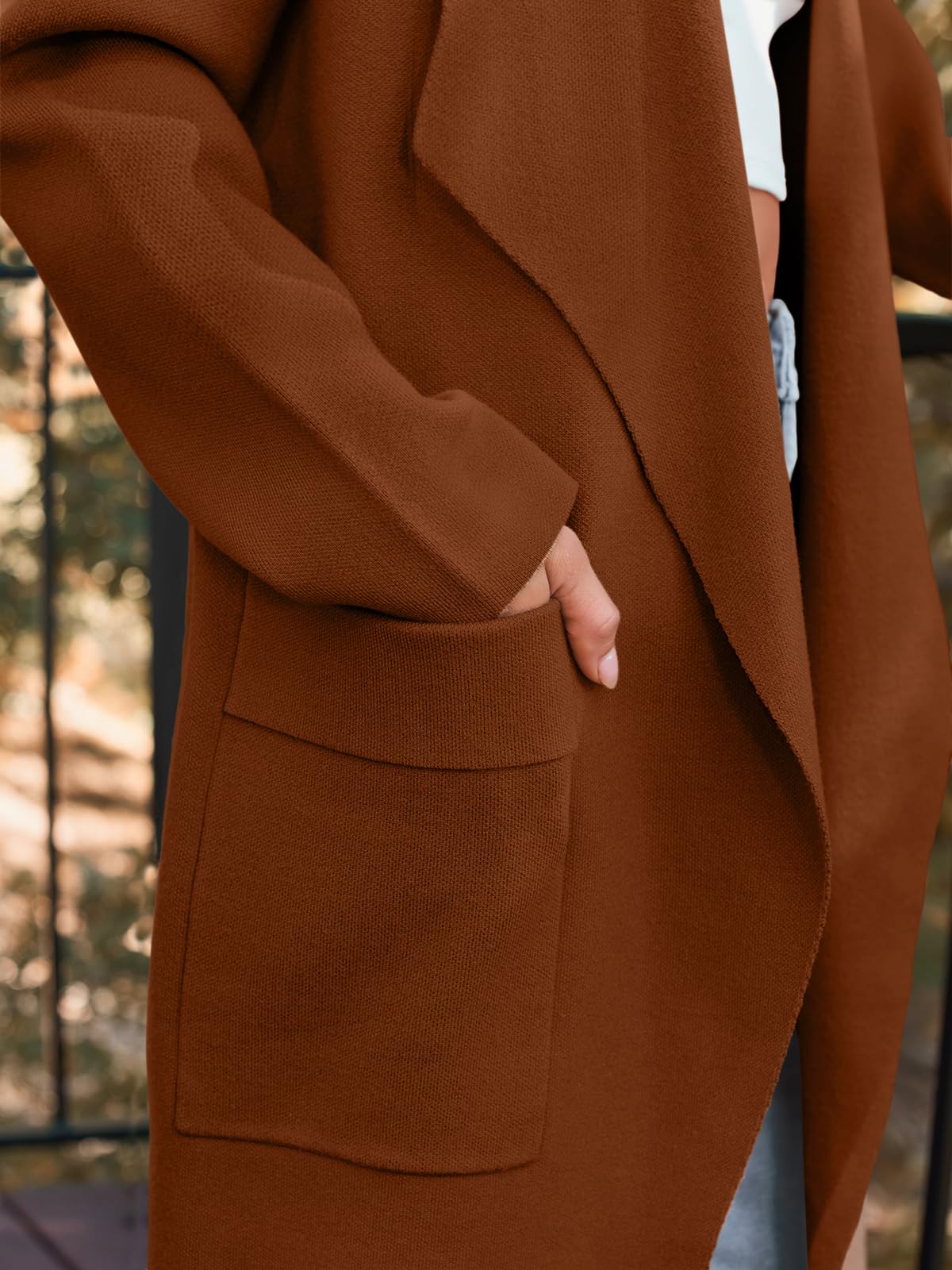LILLUSORY Women's Oversized Dressy Cardigans 2025 Long Knit Coatigans Lightweight Winter Coat Fall Sweater Jacket Caramel