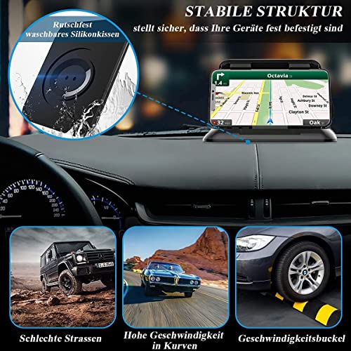 Leaflai Car Phone Holder for Car, Prevent Screen Reflection Car Phone Mount GPS Mounts for car, Car Phone Mount Dashboard Compatible with iPhone, Android Smartphones, GPS Devices etc