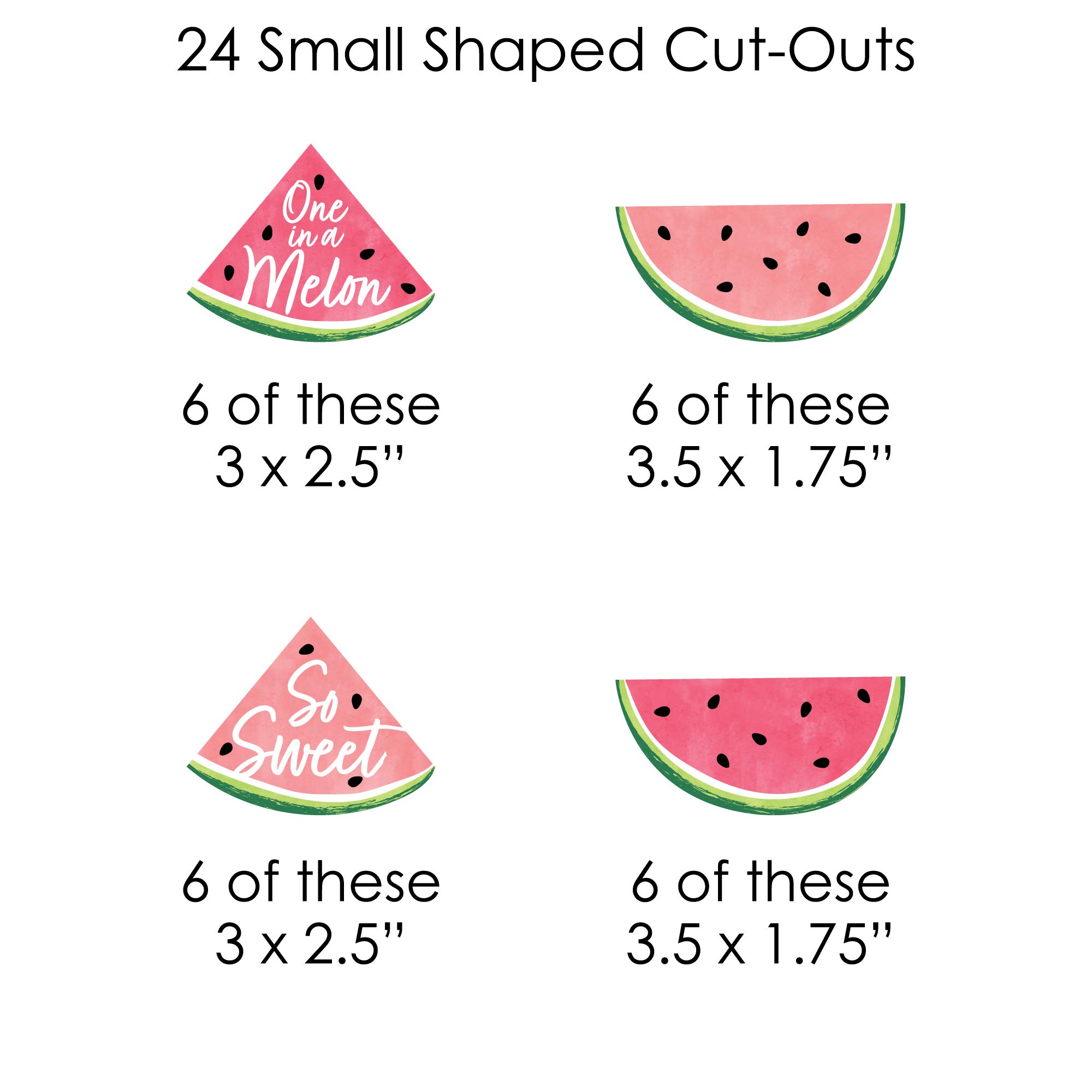Big Dot of Happiness Sweet Watermelon - Fruit Party DIY Decorations - Clothespin Garland Banner - 44 Pieces