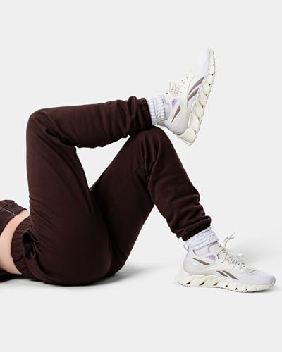 Kamo Fitness CozyTec High-Waisted Sweatpants for Women Baggy: Comfy Lounge Pants with Pockets Crafted from Soft Thick Fleece, Cuffed, Loose Fit, Tall Friendly Joggers for Fall (Java Brown, M)