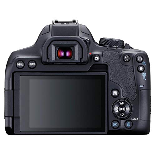 Canon EOS Rebel T8i DSLR Camera with 18-55mm Lens, Bundle with Bag, 32GB SD Card, Mini Tripod, Filter Kit, Screen Protector and Accessories