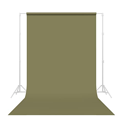 Savage Seamless Paper Photography Backdrop - Color #34 Olive Green, Size 86 Inches Wide x 36 Feet Long, Backdrop for YouTube Videos, Streaming, Interviews and Portraits - Made in USA