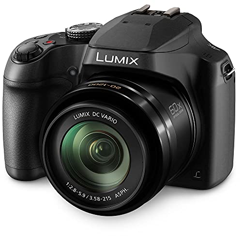 Panasonic Lumix DC-FZ80 Digital Camera (DC-FZ80K) - Bundle - with LED Video Light + Digital Flash + Soft Bag + 12 Inch Flexible Tripod + Cleaning Set + 55mm UV Filter