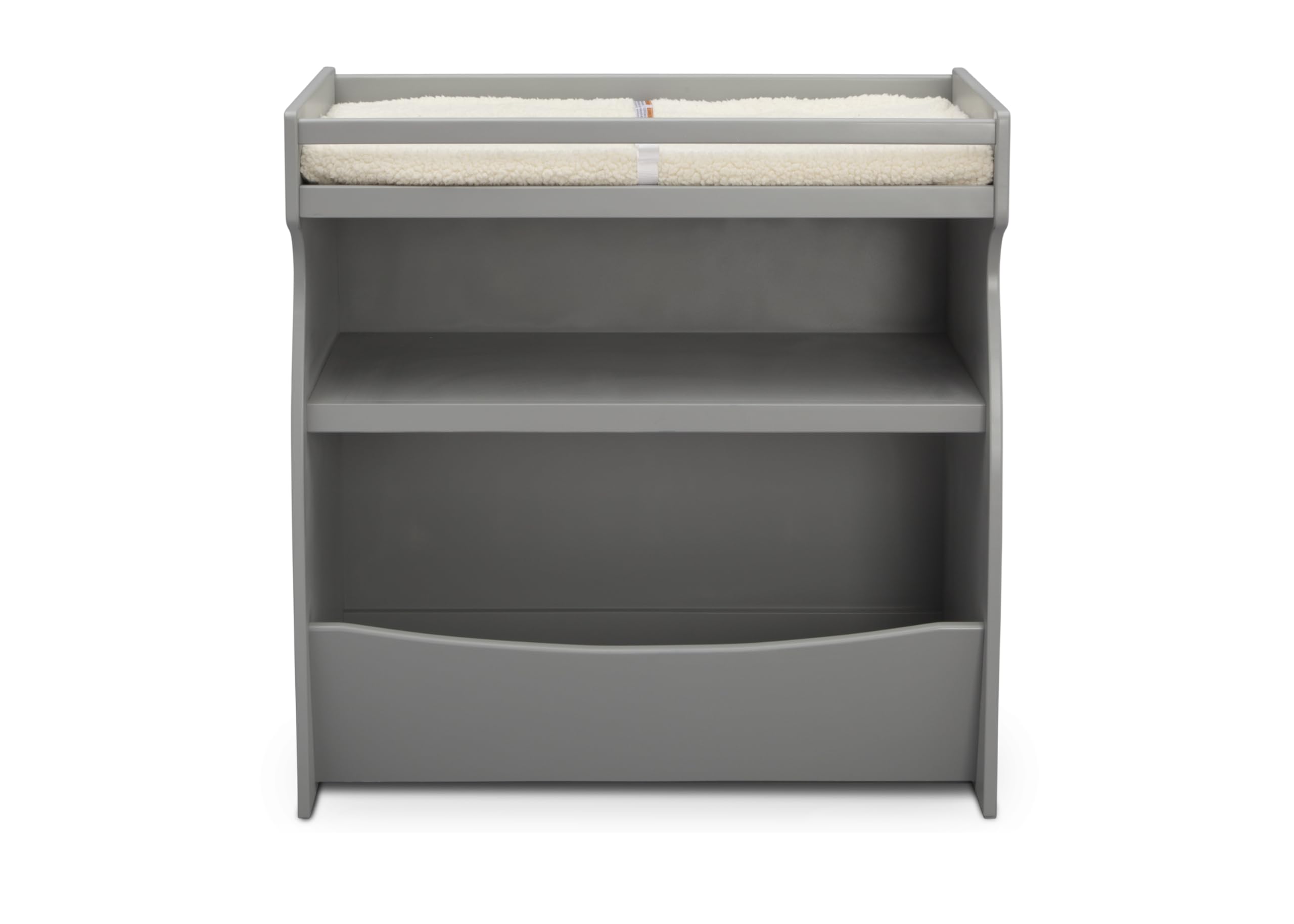 Delta Children 2-in-1 Changing Table and Storage Unit with Changing Pad, Grey