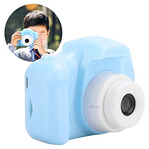 Aoutecen Kid Camera, Comfortable DIY Photos Children Camera Digital Camera Cute Mini Camera Eye Friendly Cartoon Photo for Children Toy(Blue)
