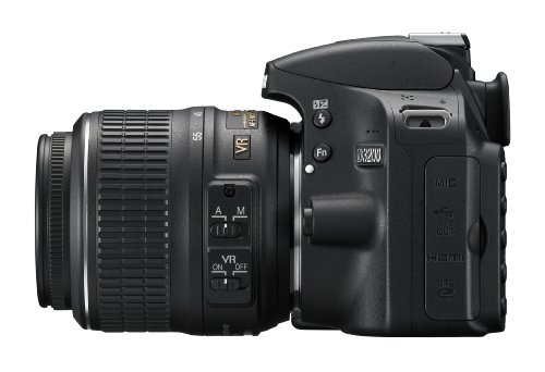 Nikon Digital Single-lens Reflex Camera D3200 Kit Lens Af-s Dx Nikkor 18-55mm F/3.5-5.6g Vr Included Black D3200lkbk - International Version (No Warranty)