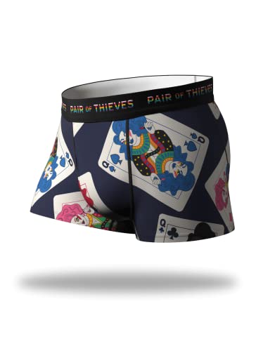 Pair of Thieves Super Soft Men’s Pride Trunks, Breathable Gay Pride Underwear with Moisture-Wicking, Quick Dry Fabric, Bow Down, XX-Large