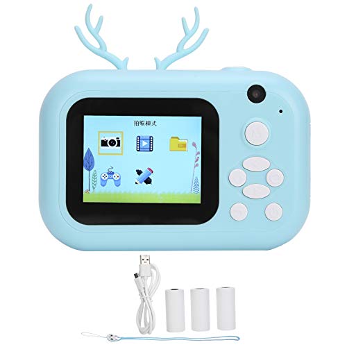 Instant Camera for Kids, Digital Camera for Girls Boys with Print Paper, HD 1080P Kids Video Camera Child Selfie Camera Toy Camera, 2.4 Inch IPS Screen