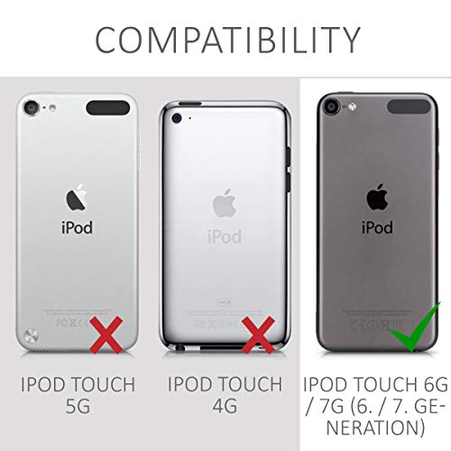 kwmobile TPU Silicone Case Compatible with Apple iPod Touch 6G / 7G (6th and 7th Generation) - Case Soft Flexible Protective Cover - White Matte
