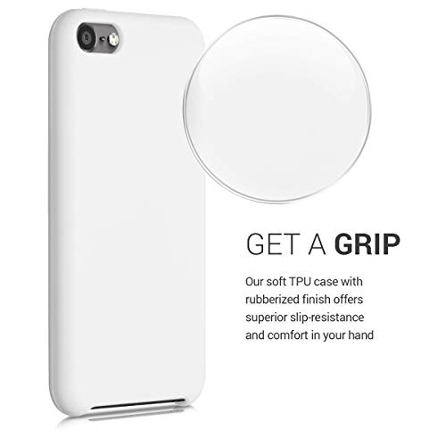 kwmobile TPU Silicone Case Compatible with Apple iPod Touch 6G / 7G (6th and 7th Generation) - Case Soft Flexible Protective Cover - White Matte